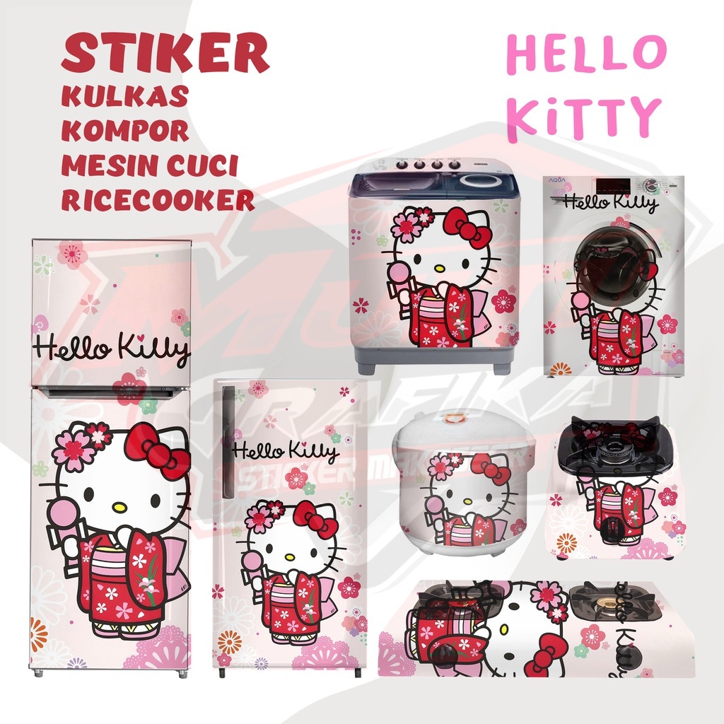 PUTIH MESIN Kitchen decoration Sticker 1 Door Refrigerator/2 Door ...