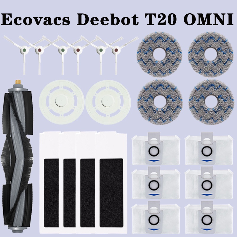 Ecovacs Deebot T20 OMNI Accessories Main Brush Side Brush Mop HEPA ...