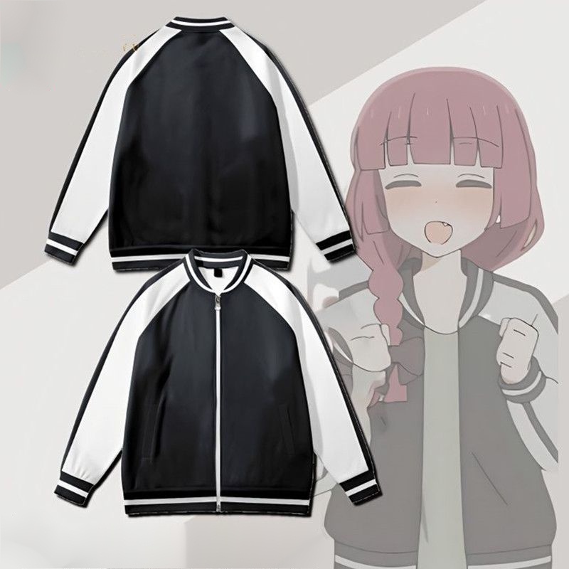 anime BOCCHI THE ROCK Black Jackals 3D Printing Winter Baseball Jacket ...