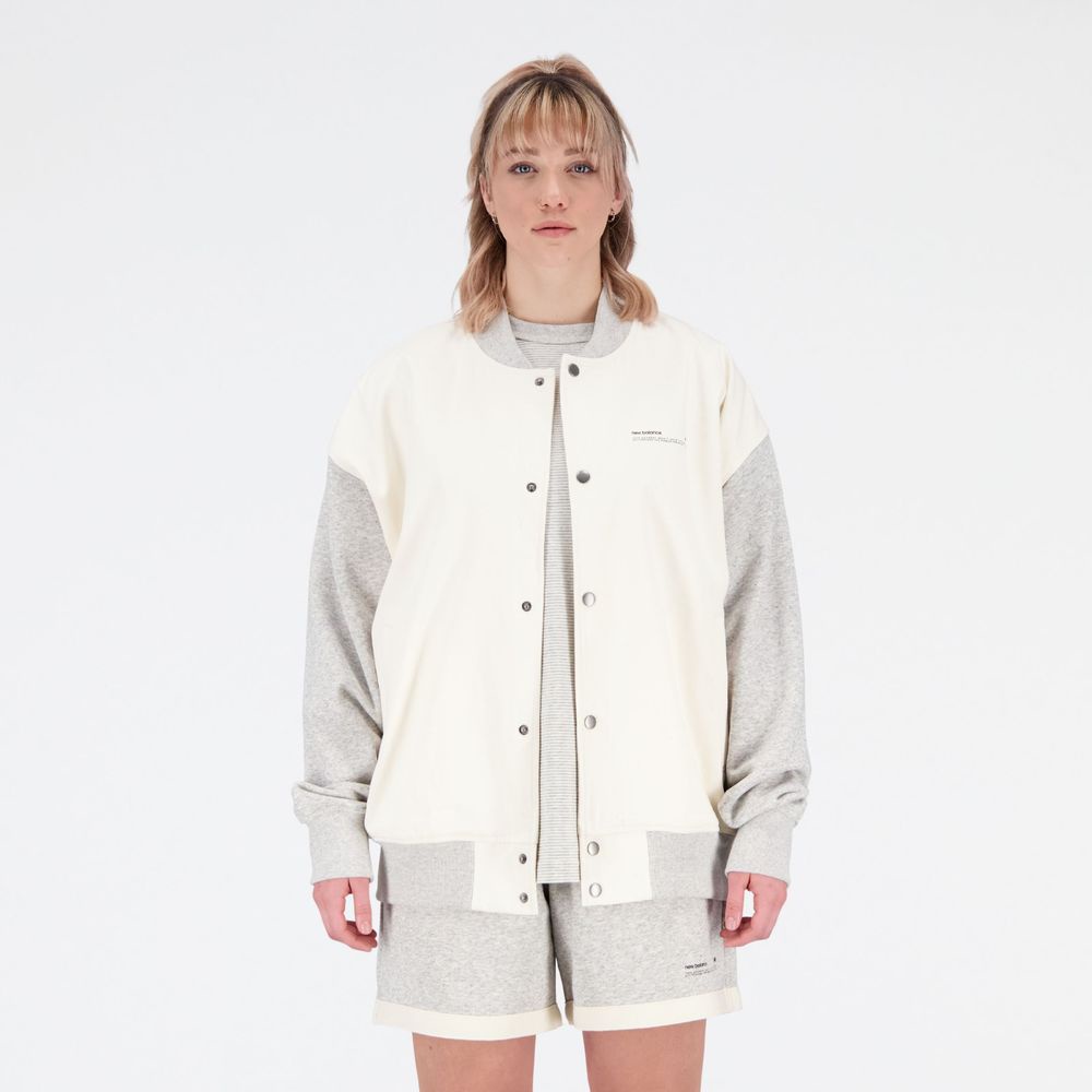 New Balance Mens Uni-ssentials Undyed Varsity Jacket - GREIGE | Shopee ...