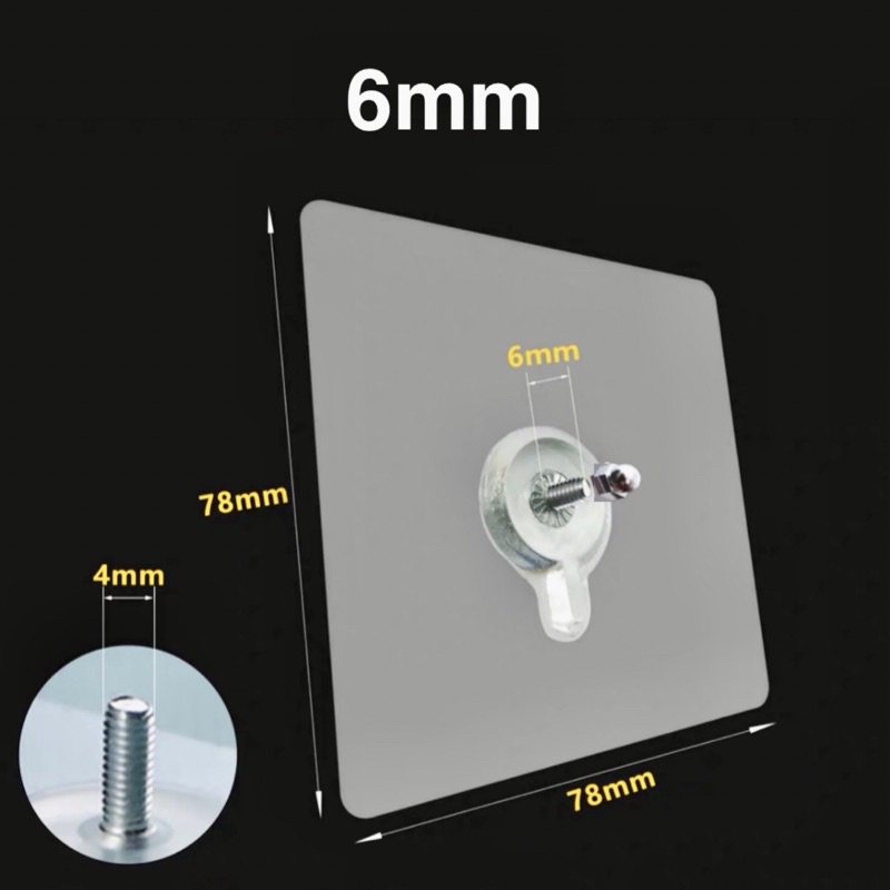 【7.2X7.2CM】Household Strong Nail Free Photo Frame Screw Stickers Hook ...