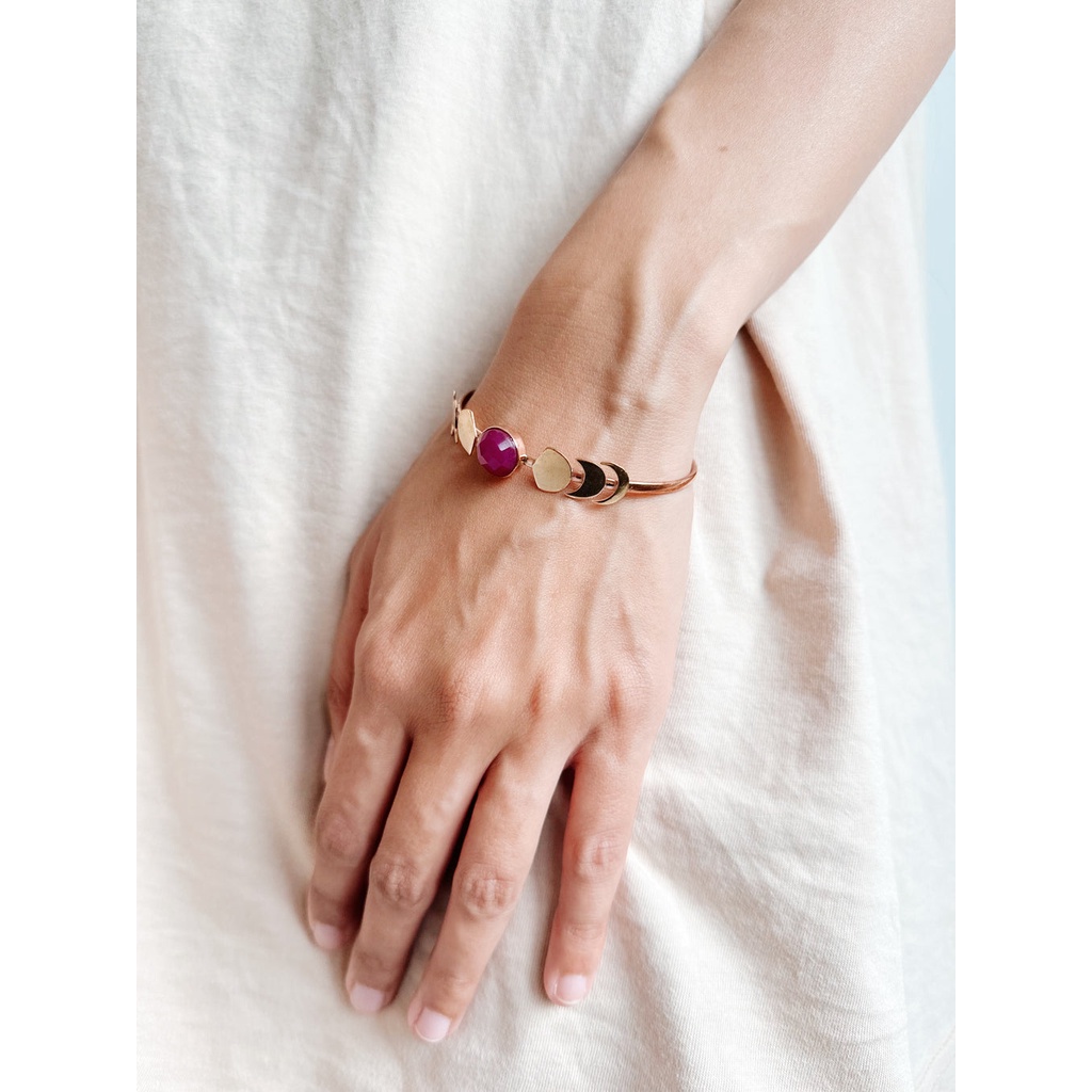 Gemstone - Round Lunar Cycle Moon Bracelet | Shopee Malaysia