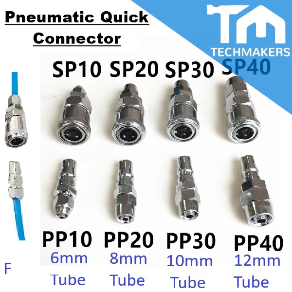 PP10 PP20 PP30 PP40 SP10 SP20 SP30 SP40 SP/PP Pneumatic Fitting Air ...
