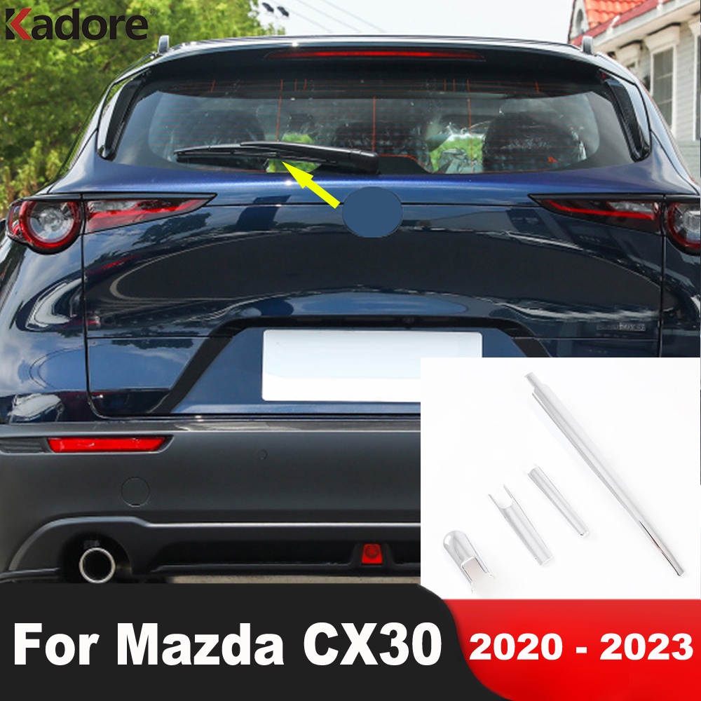 Rear Window Wiper Cover Trim For Mazda CX30 CX-30 2020 2021 2022 2023 Chrome Tail Windscreen Arm ...
