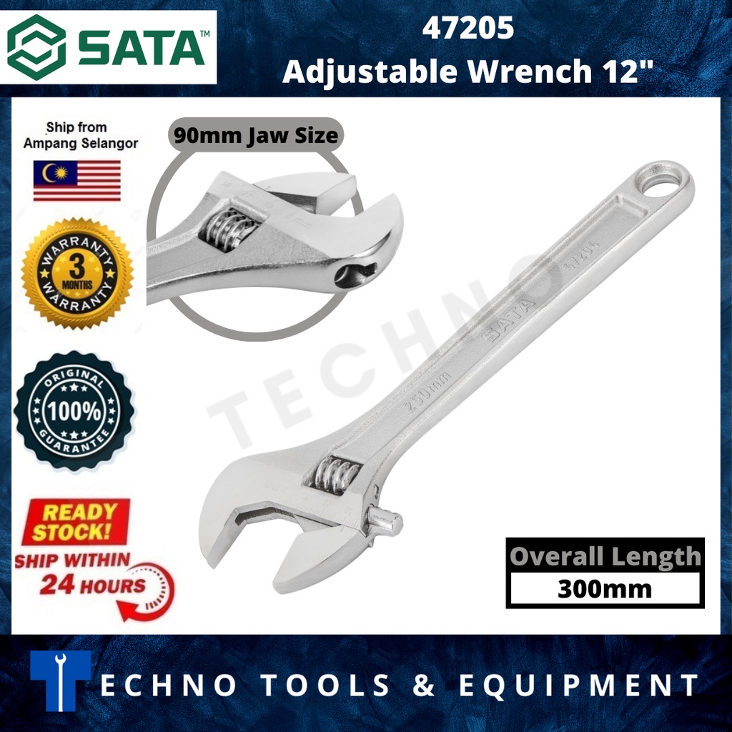 SATA 47201 47202 47203 47204 47205 ADJUSTABLE SPANNER 4" 6" 8" 10" 12 ...