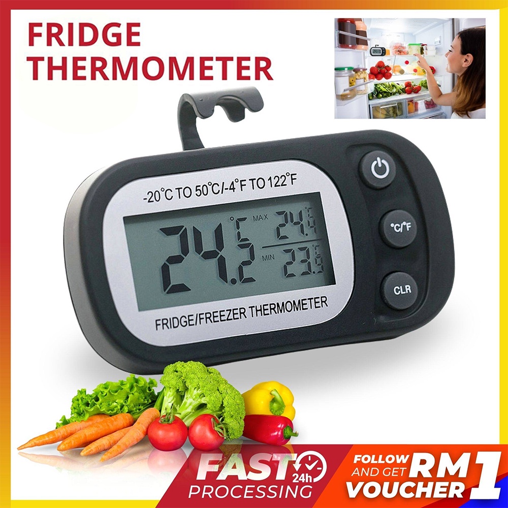 Digital Thermometer LCD Digital Screen Precision Refrigerator Fridge ...