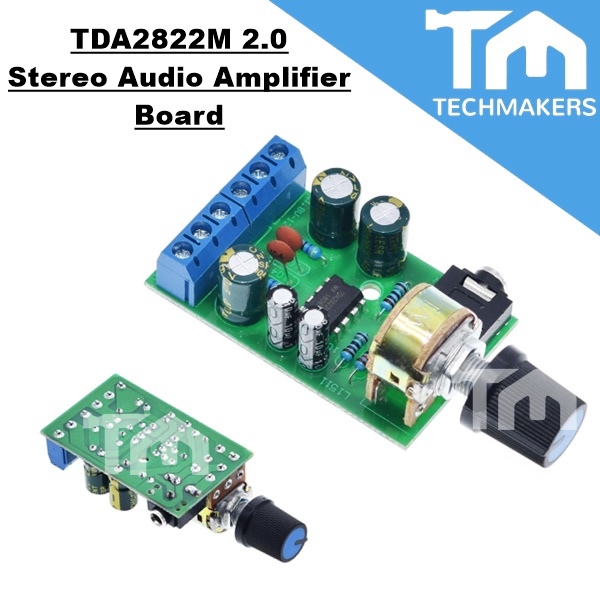 TDA2822M 2.0 Stereo Audio Amplifier Board Dual Channel AMP AUX Amplifier Board Module DC 1.8-12V ...