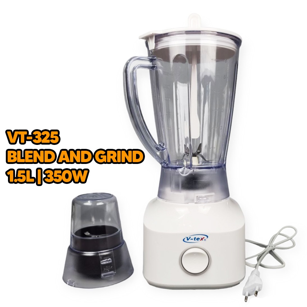 V-TEC 1.5L Jug Blender with Dry Mill 350W VT-325 Blend Mesin Cili Murah ...