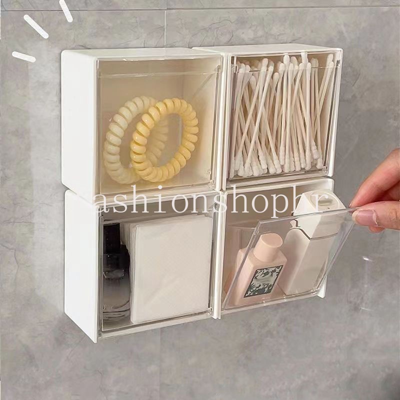 Ready Stock Transparent Flip-top Storage Box for Dorm Room Organization ...
