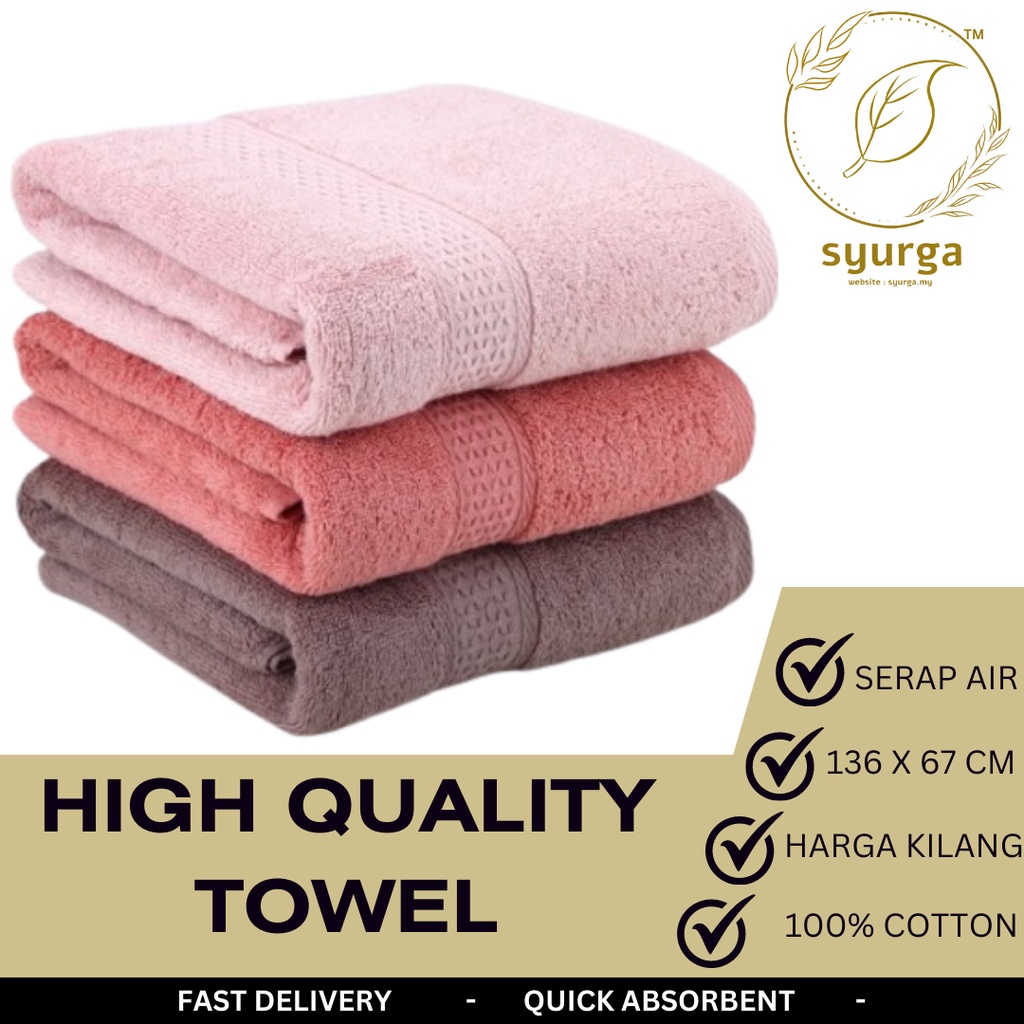 High Quality Bath Towel 100% Cotton Tuala Mandi Murah dan berkualiti ...