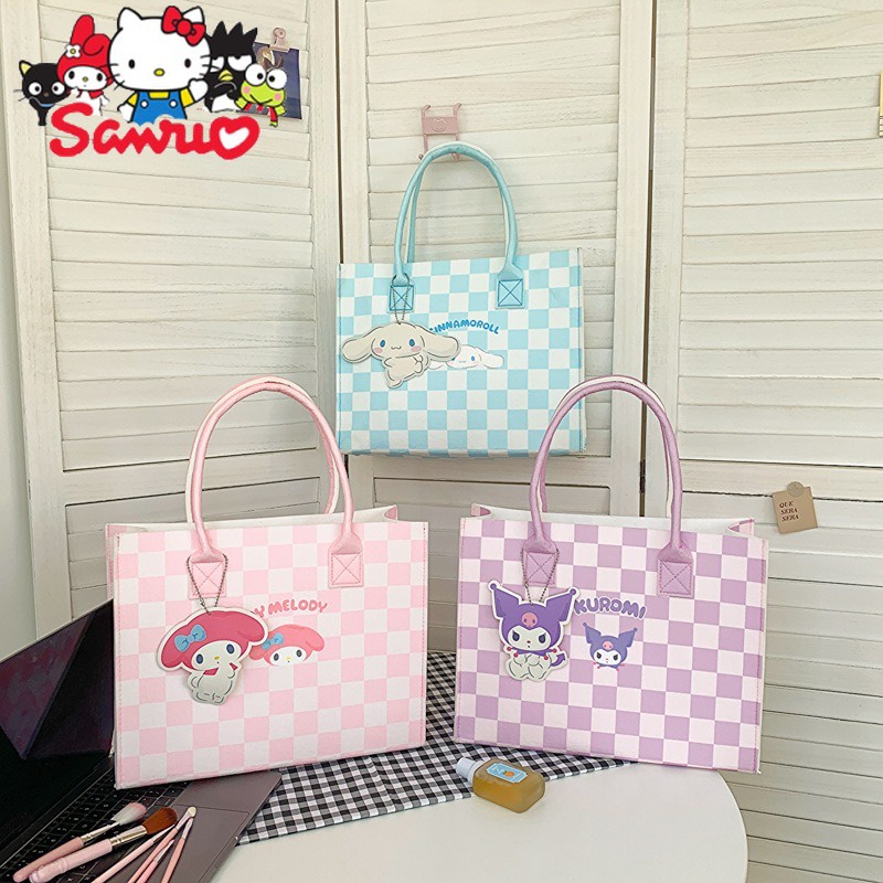 Sanrio Melody Kuromi Hello Kitty Cinnamoroll Pochacco Felt Bag Cartoon ...