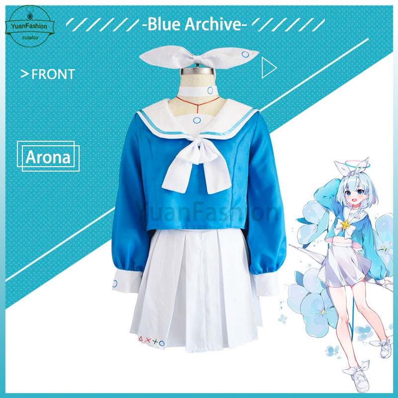 Blue Archive Arona Cosplay Sailor Uniform - Full Set | Shopee Malaysia