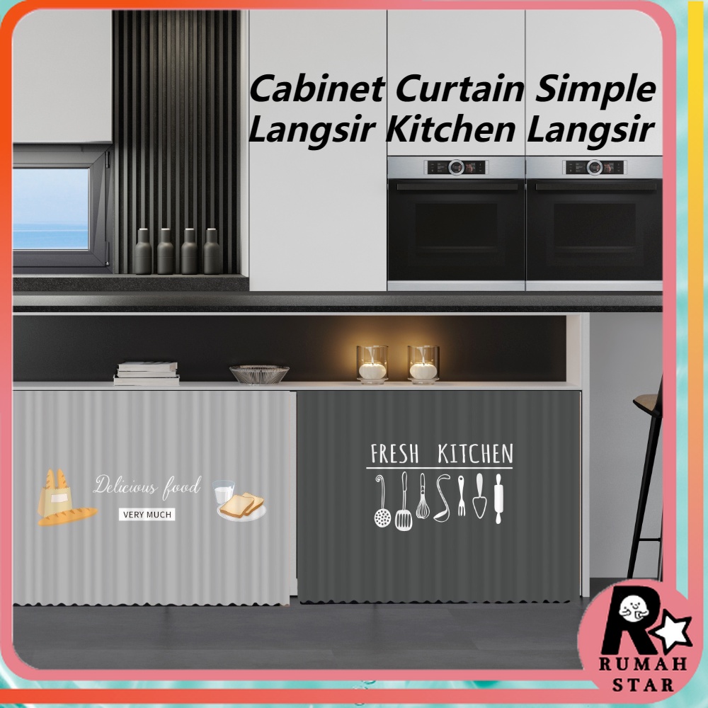 Cabinet Curtain Simple Langsir Sinki Table Top Custommade Simple ...