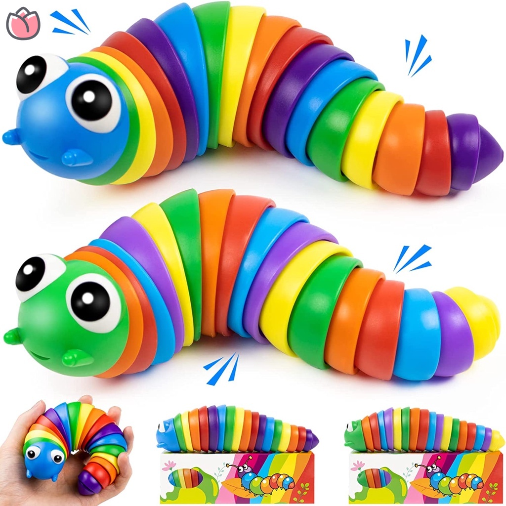 Fashion kawaii deformed big eyes caterpillar slug decompression toy ...