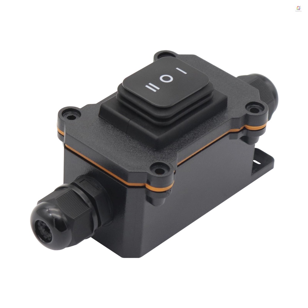 Kawamy IP68 Waterproof Junction Box + 12V 3-speed Rocker Switch Set ...