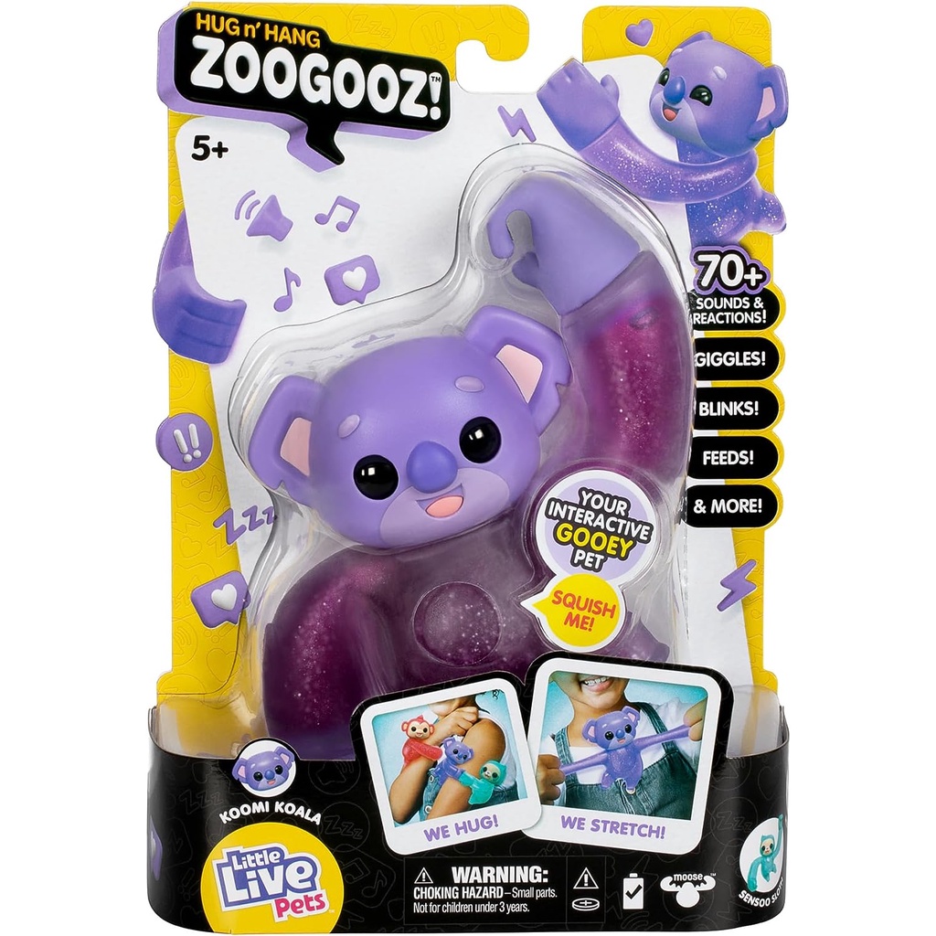 GOO JITZU Little Live Pets Hug n' Hang Zoogooz - Sensoo Sloth. an ...
