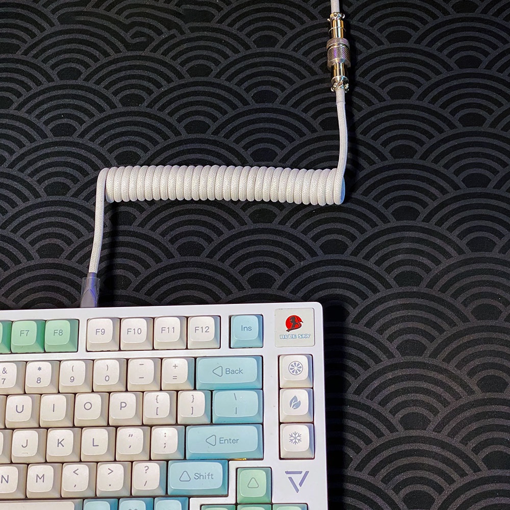 Custom Make Single Sleeved PET Mechanical Keyboard Coiled USB to Type C ...