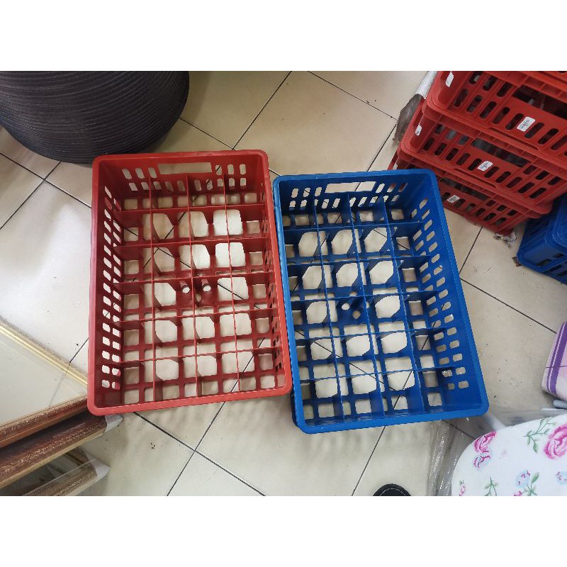 Glass Compartment Plastik /Rack Tumbler /Tray Comparmet 24 Lubang ...
