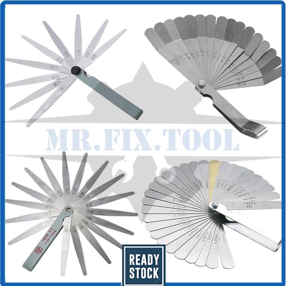 Metric Feeler Gauge Thickness Gauge 32/17/16/14 Blade Filler Feller Engine Valve Tappet ...