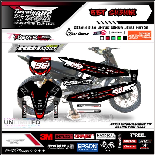 Decal RBT SMASH SHOGUN Duck Modif STICKER TRAIL CUSTOM Duck std gtx ...