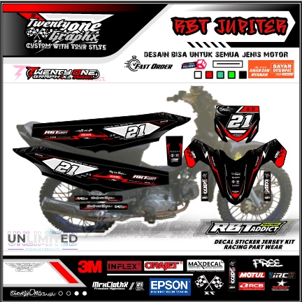 Decal RBT Jupiter Old new desgn STICKER TRAIL CUSTOM Duck std gtx ...
