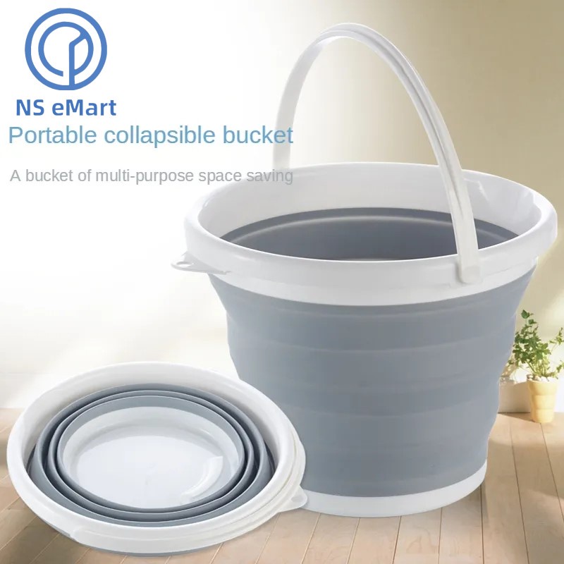 Foldable Water Bucket Portable Home Round Folding Bucket Portable ...
