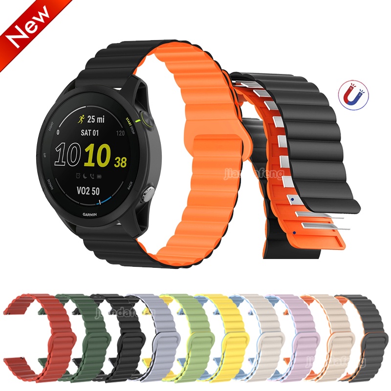 Silicone Magnetic Strap For Garmin Forerunner 245 255 265 645 Music ...