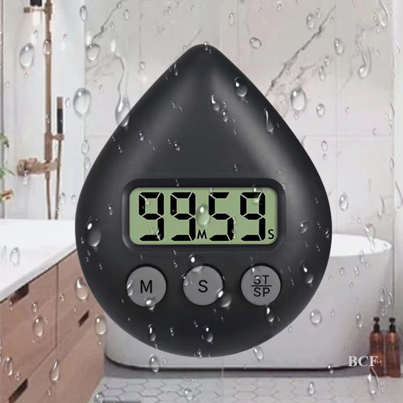 BCF Water Drop Shape Waterproof LCD Digital Kitchen Timer Cooking ...