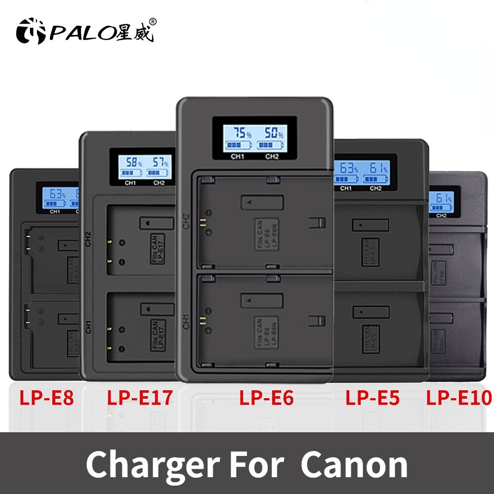 Canon Camera Charger LP-E5 LP-E6 LP-E8 LP-E10 LP-E12 LP-E17 LP E5 E6 E8 E10 E12 E17 Battery USB ...