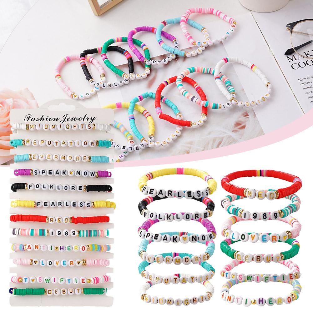 Taylor Swift Time Travel Bracelets Set 1989 Reputation Sliced Clay ...