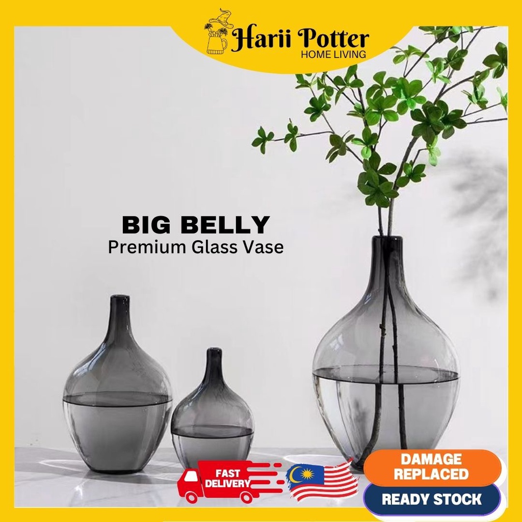 Aesthetic Glass Vase For Flower Transparent Nordic Big Glass Vase ...