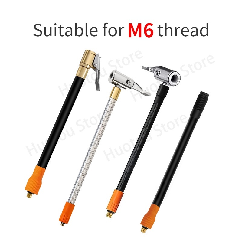M6 thread Locking air chuck with air tube, standard tire valve fine ...