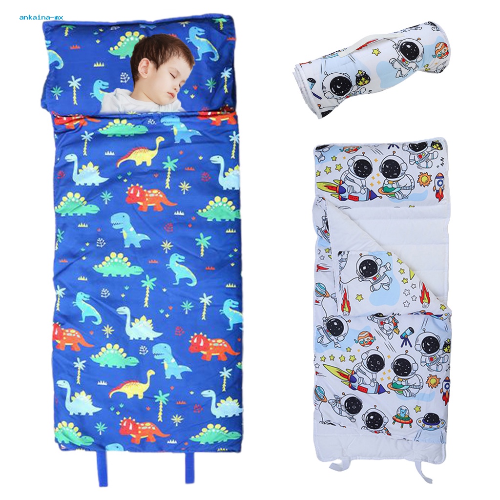 ankaina Toddler Sleeping Bag Portable Nap Mat Comfy Cartoon Nap Mat for ...