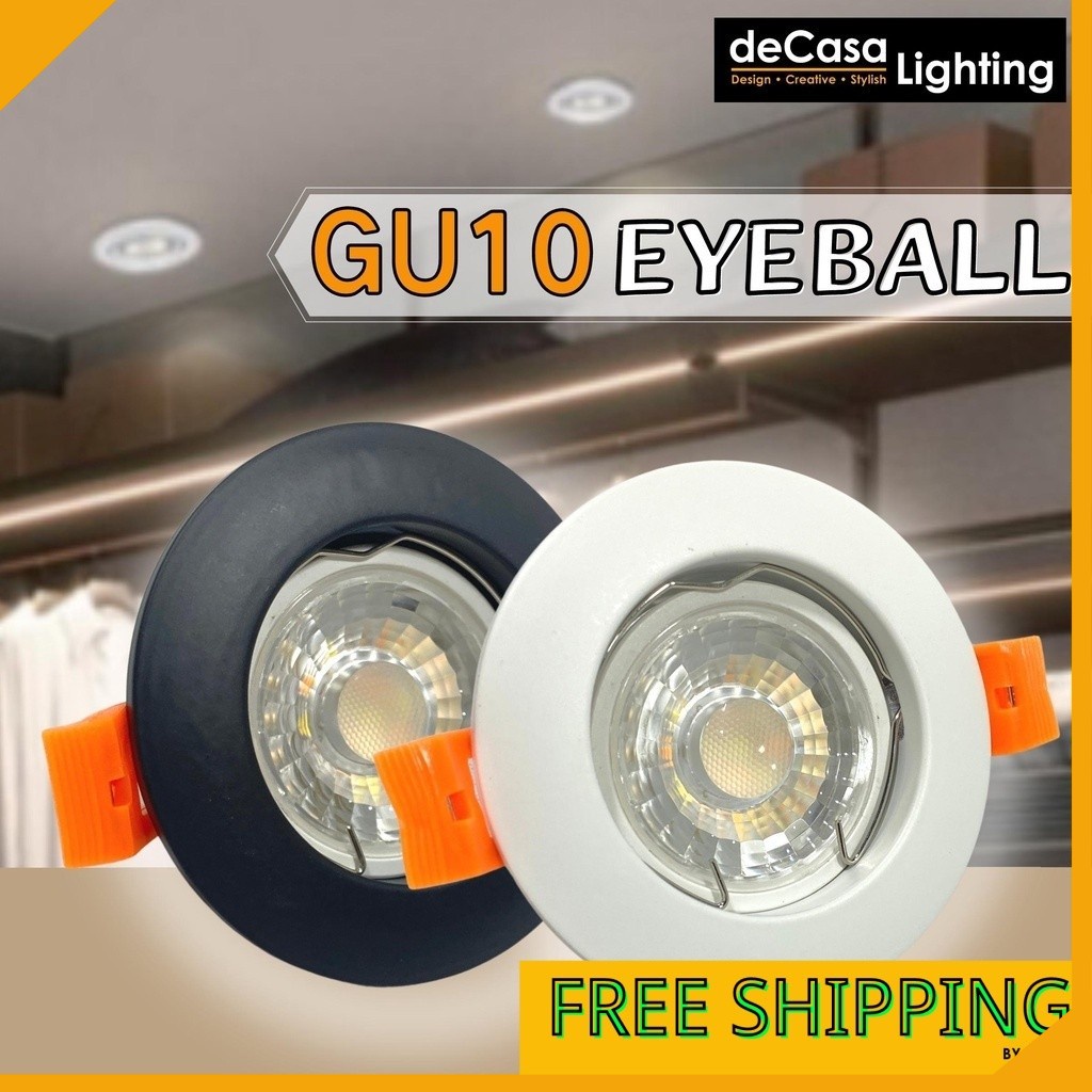 Black/White Downlight Casing House lightings GU10 LED Eyeball Fitting ...