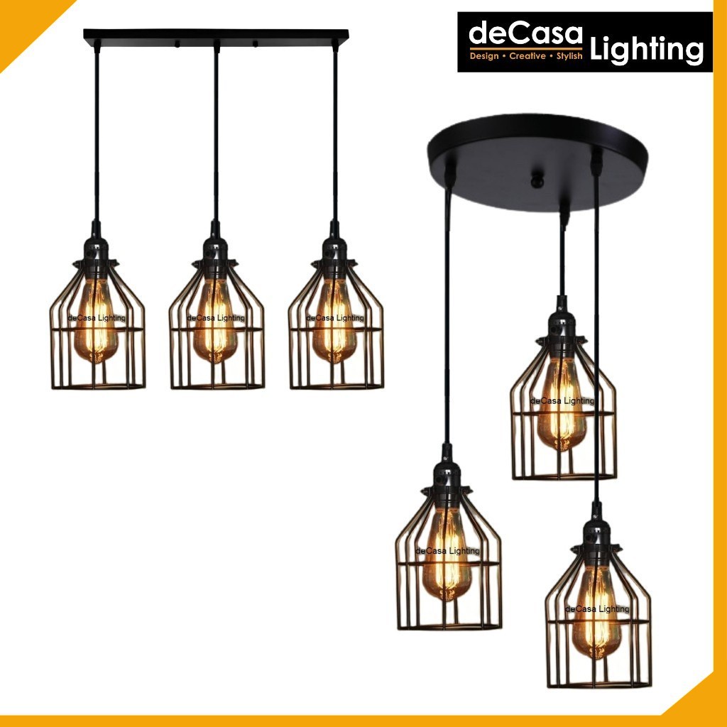Pendant Lights Loft Hanging Light Fixtures Retro Industrial Lamp Decasa ...