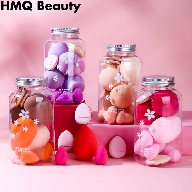 11Pcs/Bottle Foundation Powder Makeup Sponge Mini Finger Puff Face ...