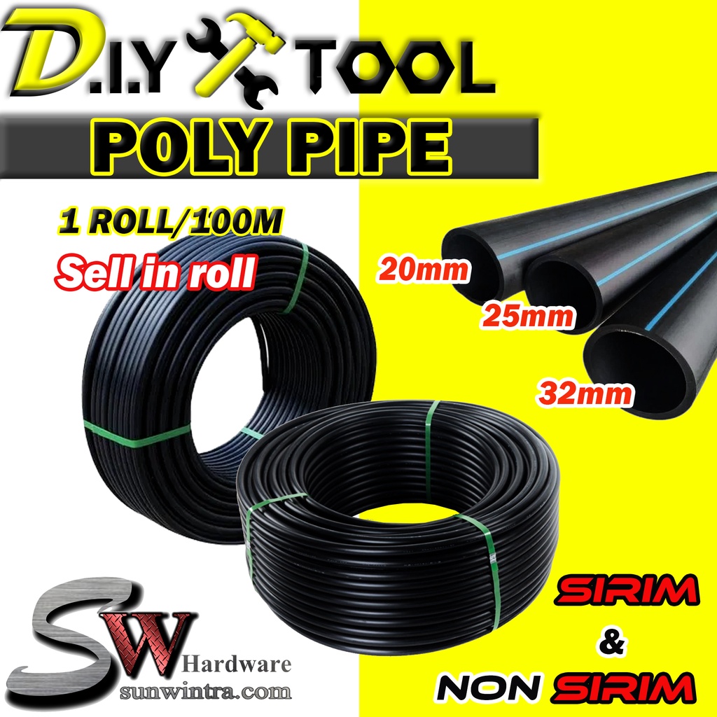 SW HARDWARE POLY PIPE (100M X 20MM/25MM/32MM) High Quality Irrigation ...