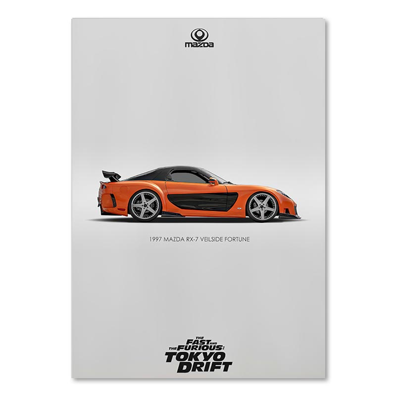 Supra Car Poster GR Fast and Furious Sport Cars GTR Racing Car Canvas ...