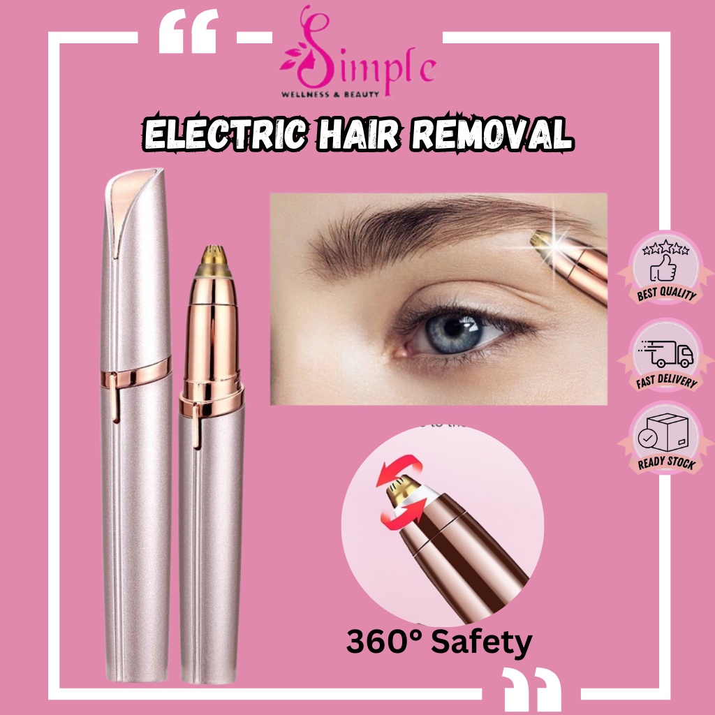 USB Rechargeable Electric Hair Removal Women Mini Lipstick Painless ...