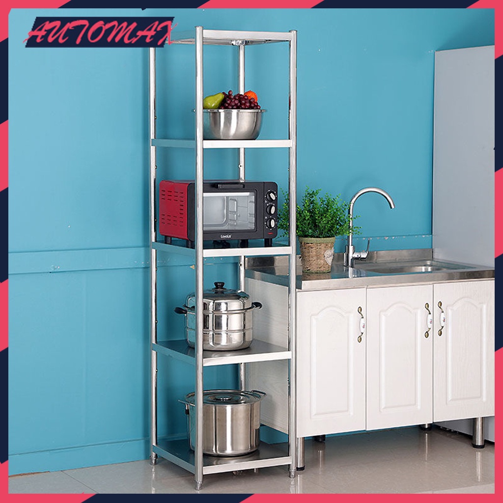 Automax Thickened stainless steel kitchen gap rack square microwave ...