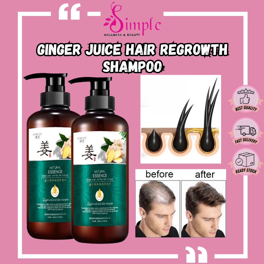 ZENSHOW Ginger Juice Hair Regrowth Shampoo Anti Hair Loss Essence ...
