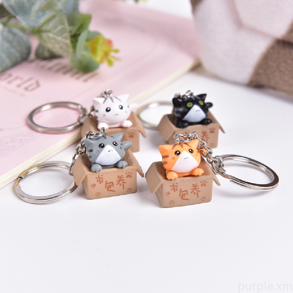 [READY STOCK] TasteTasty Lovely Cartoon Cat Key Rings Chains Pendant ...
