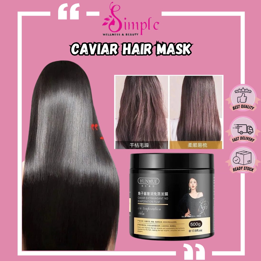 Caviar Hair Mask Treatment Hair Smooth and Straight Hair Saloon Effect ...