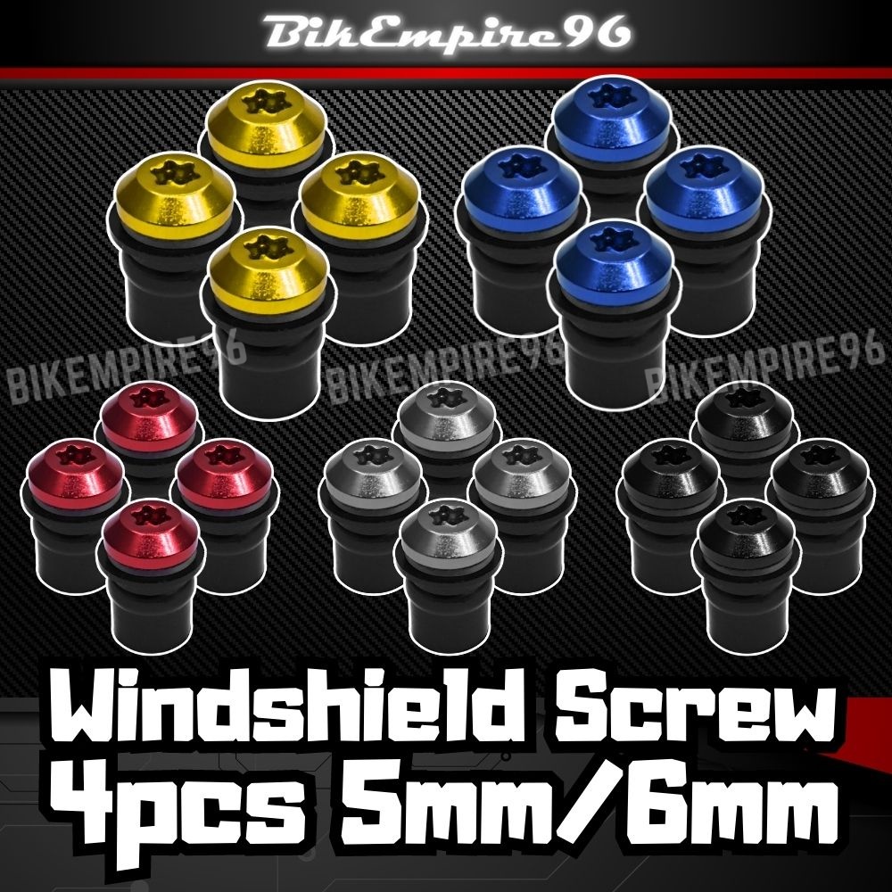 Universal Motorcycle Windshield Screw 4pcs 5mm/6mm | Shopee Malaysia
