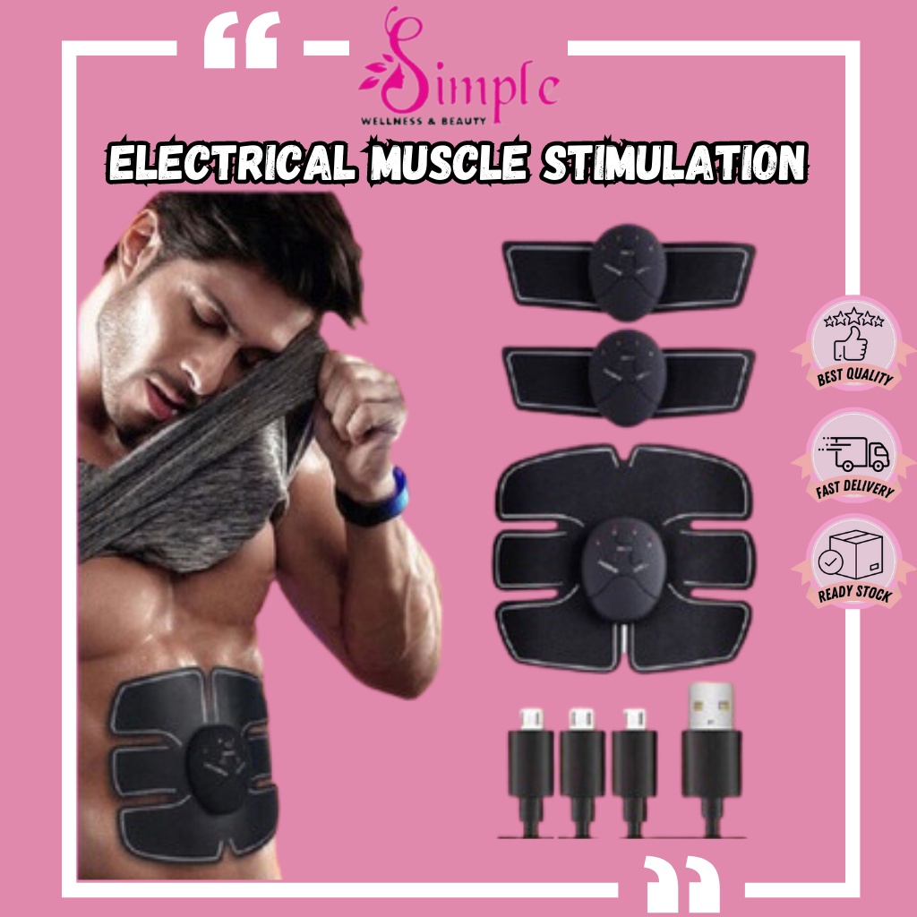 Rechargeable EMS Electrical Muscle Stimulation Muscle Trainer Muscle ...