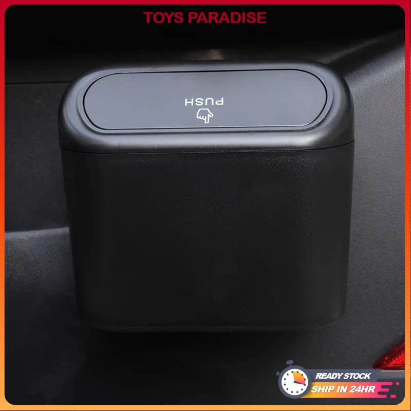 [Malaysia Stock] Car Portable Dustbin Car Trash Can Dustbin With Lid ...