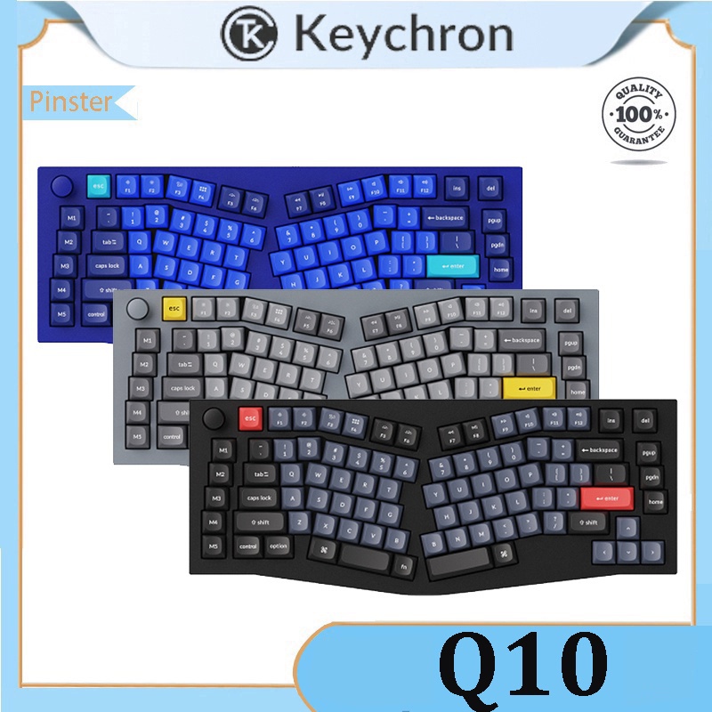 Keychron Q10 customized mechanical gasket keyboard knob volume 75% ...
