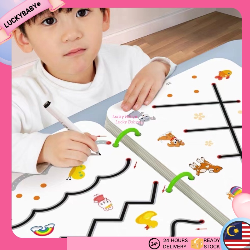 Kid Magical Tracing Workbook with Erasable Pen Control Educational Toy ...
