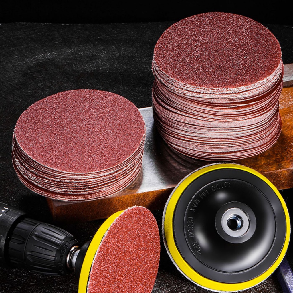 3/4/5Inch 75mm Sanding Discs Round Shape Sandpaper 60-2000 Grit Hook ...