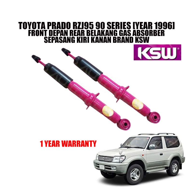 TOYOTA PRADO RZJ95 90 SERIES [YEAR 1996] FRONT DEPAN REAR BELAKANG GAS ...
